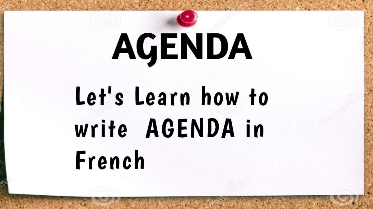 How To Write AGENDA In FRENCH LANG YouTube how-to-write-agenda-in-french-lang-youtube