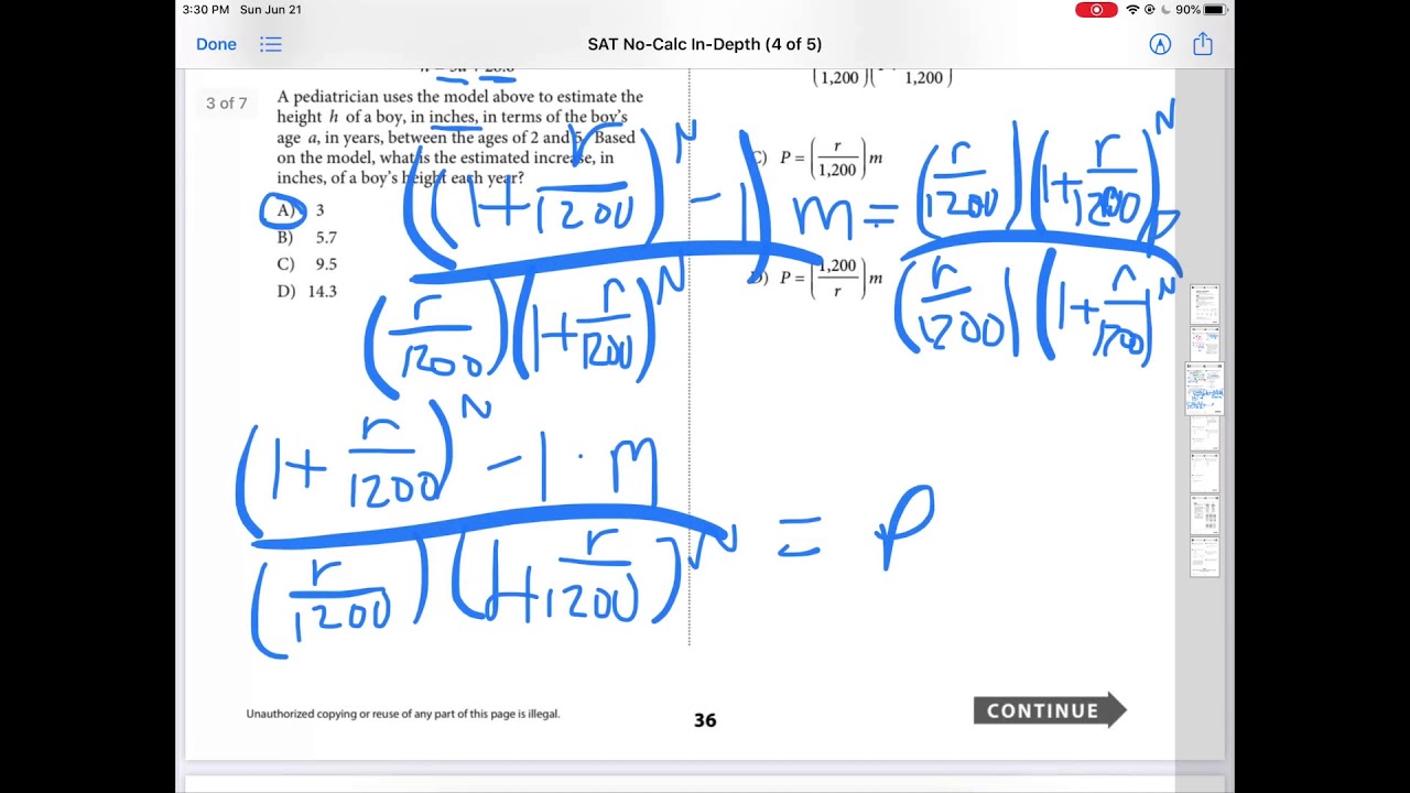 SAT No Calculator Math Section In Depth Analysis + Breakdown - YouTube