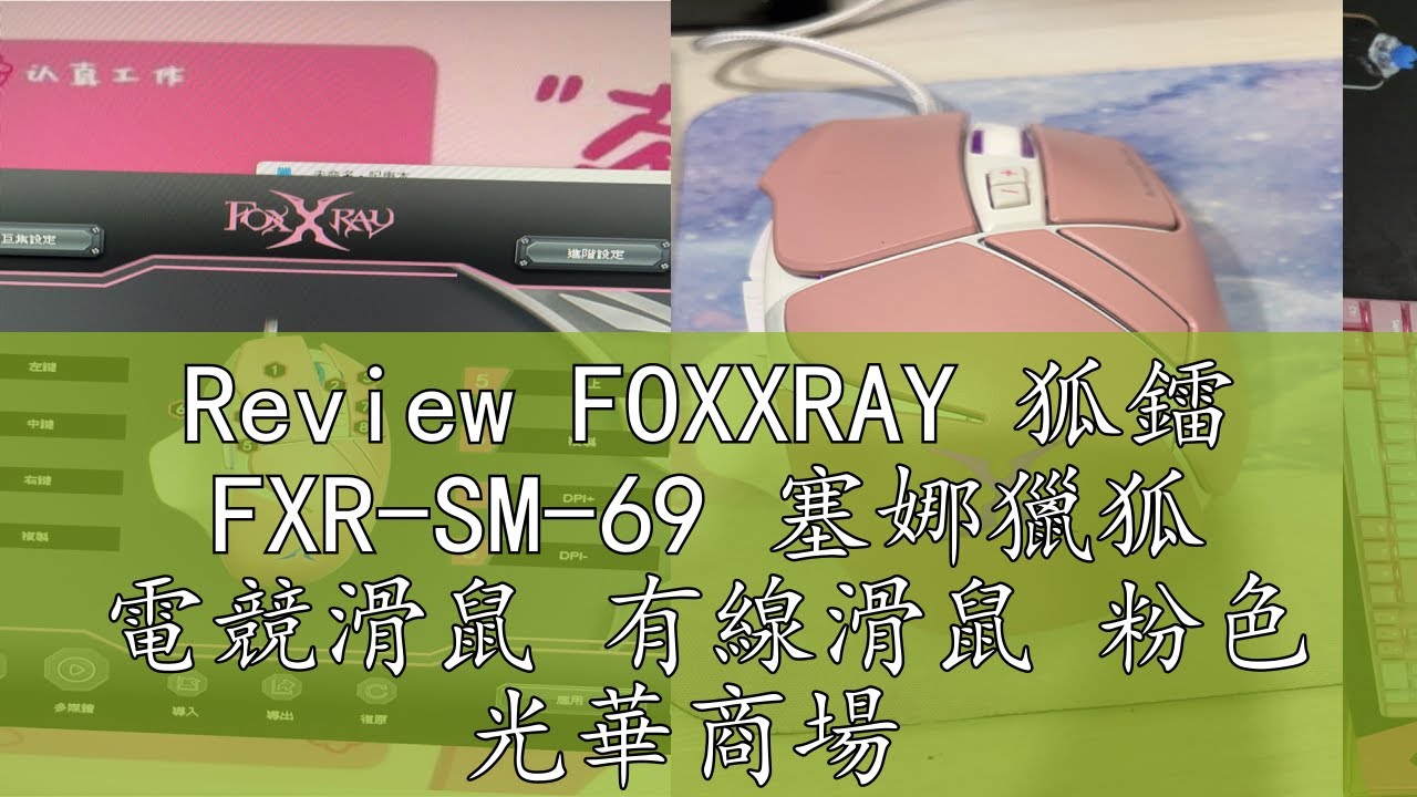 Review FOXXRAY 狐鐳 FXR-SM-69 塞娜獵狐 電競滑鼠 有線滑鼠 粉色 光華商場 - YouTube