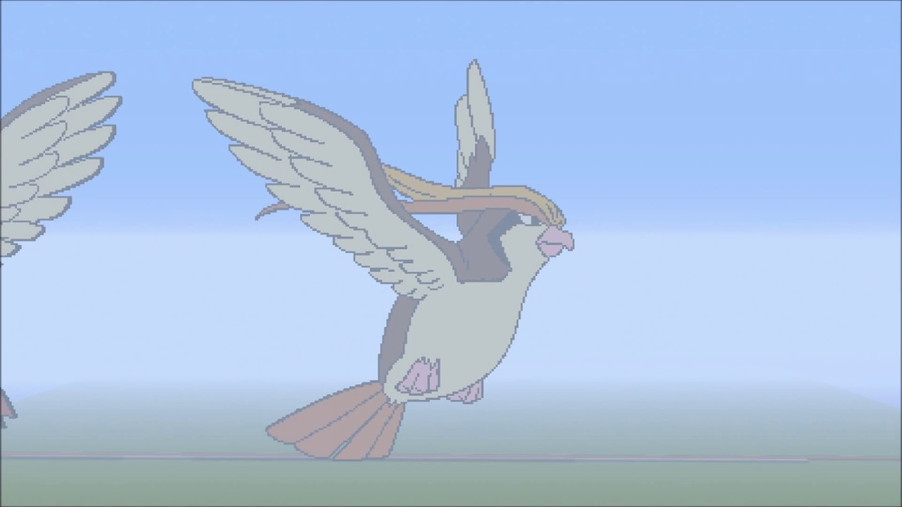 Minecraft Pixel Art Timelapse Pidgeot - YouTube