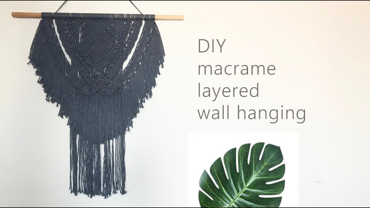 DIY | macrame layered wall hanging - YouTube