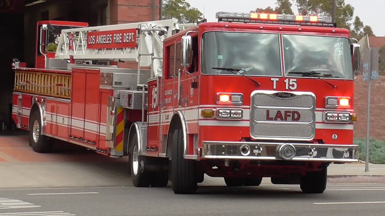 LAFD Light Force 15 Responding - YouTube