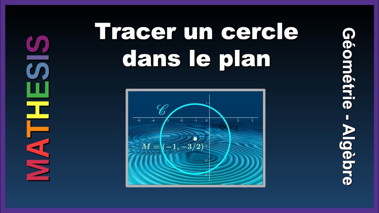 Tracer un cercle sur le plan : équations et paramètres - YouTube