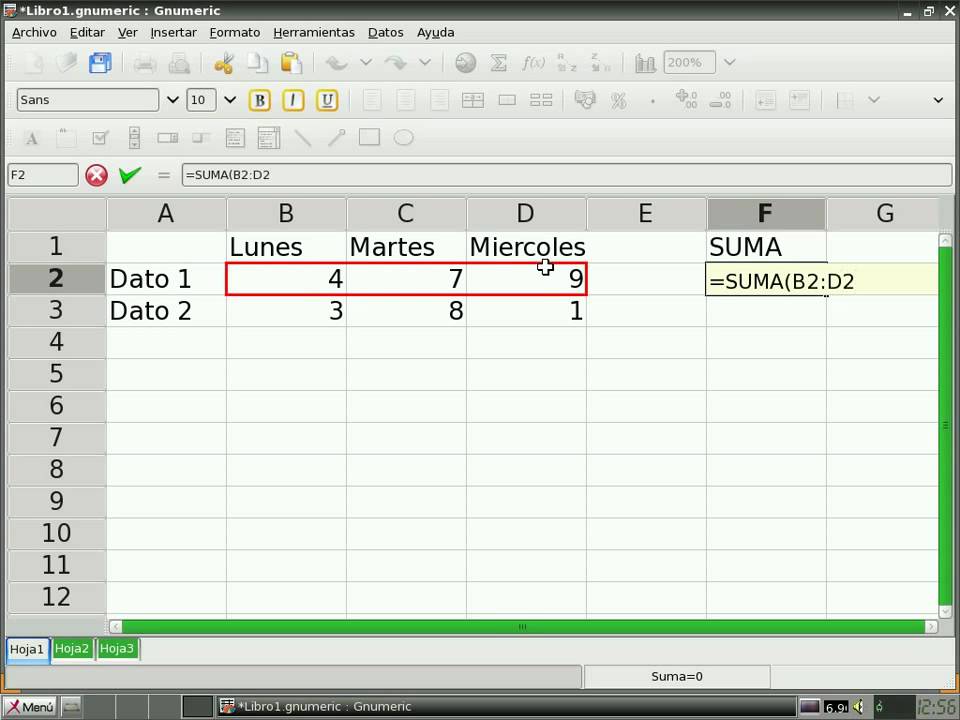 Gnumeric Hoja De Clculo Software De Computadora Imagen