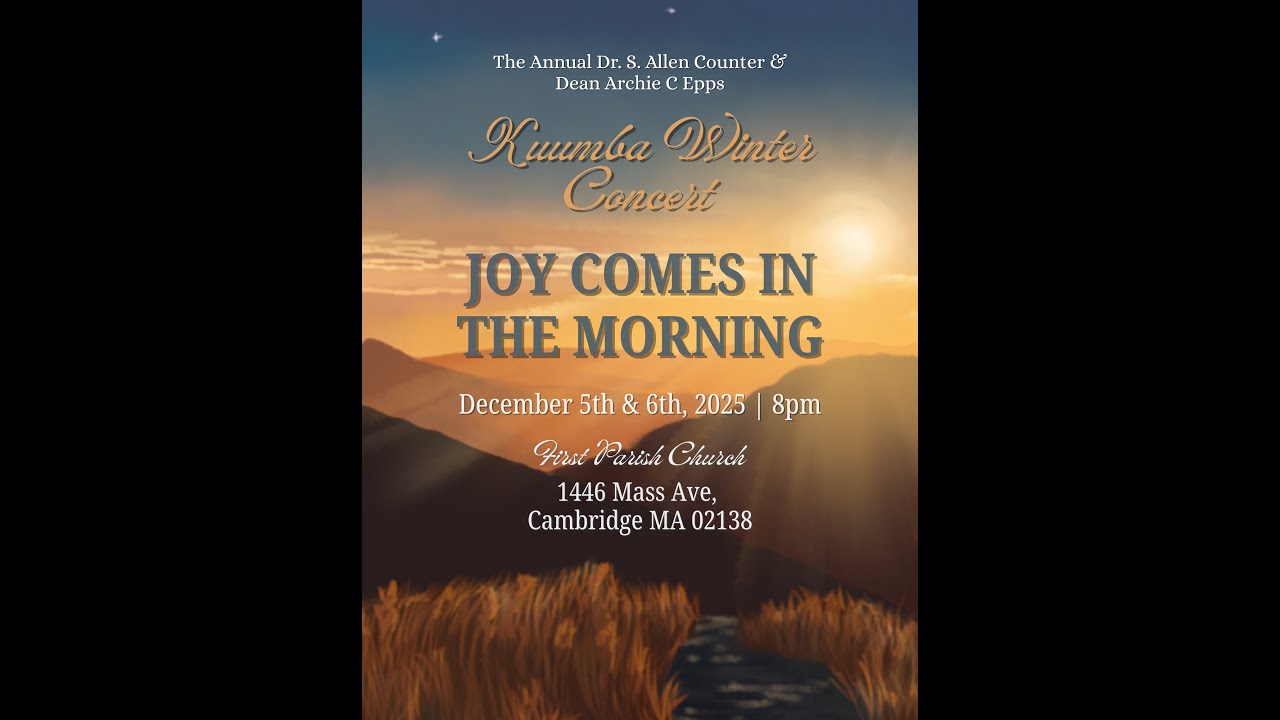 "Joy Comes in the Morning" The Annual Dr. S. Allen Counter and Dean ...