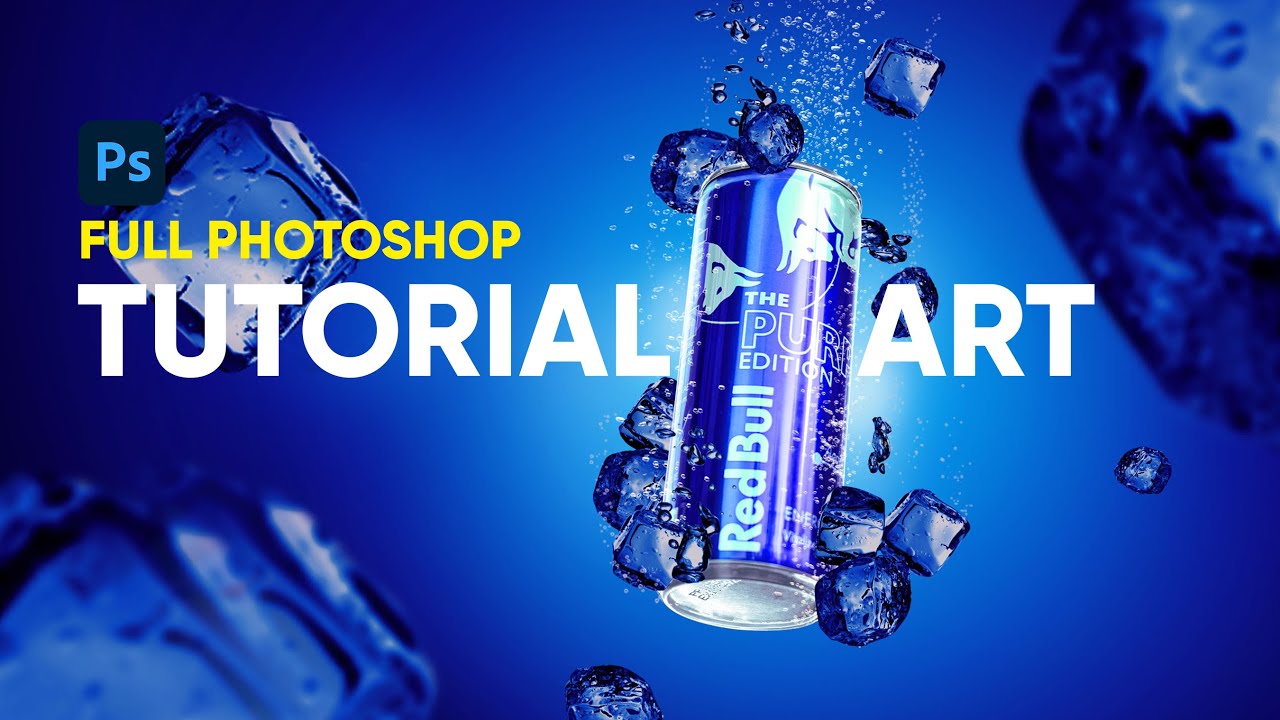 Red bull product ADS photo manipulation.(HINDI) - YouTube