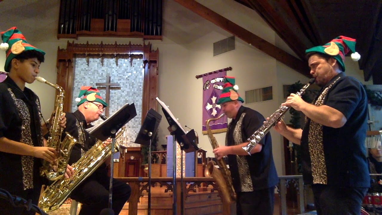 The Merrie Melodies Strolling Sax Quartet Xmas SAMPLE - YouTube