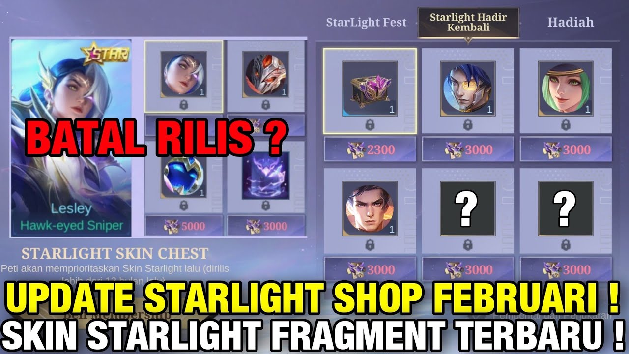 UPDATE SKIN STARLIGHT SHOP DAN STARLIGHT SKIN CHEST FEBRUARI 2024 ...