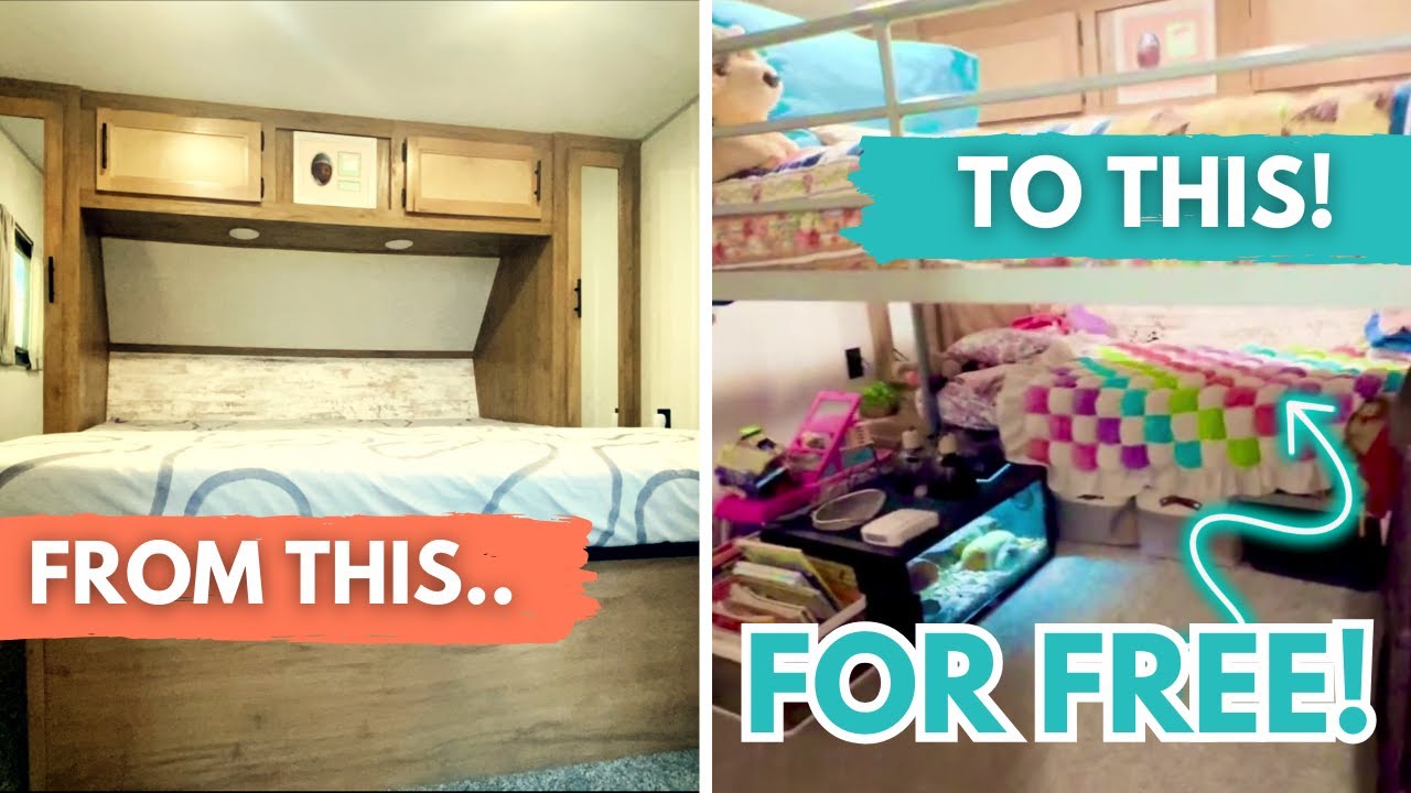 DIY RV MASTER BEDROOM TO BUNKROOM PLATFORM BED COMPLETELY FREE ...