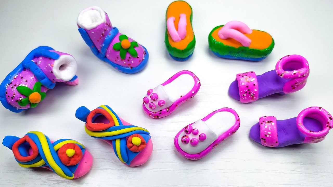 DIY How to Make Polymer Clay MiniatureCute Shoes | DIY Miniature ...