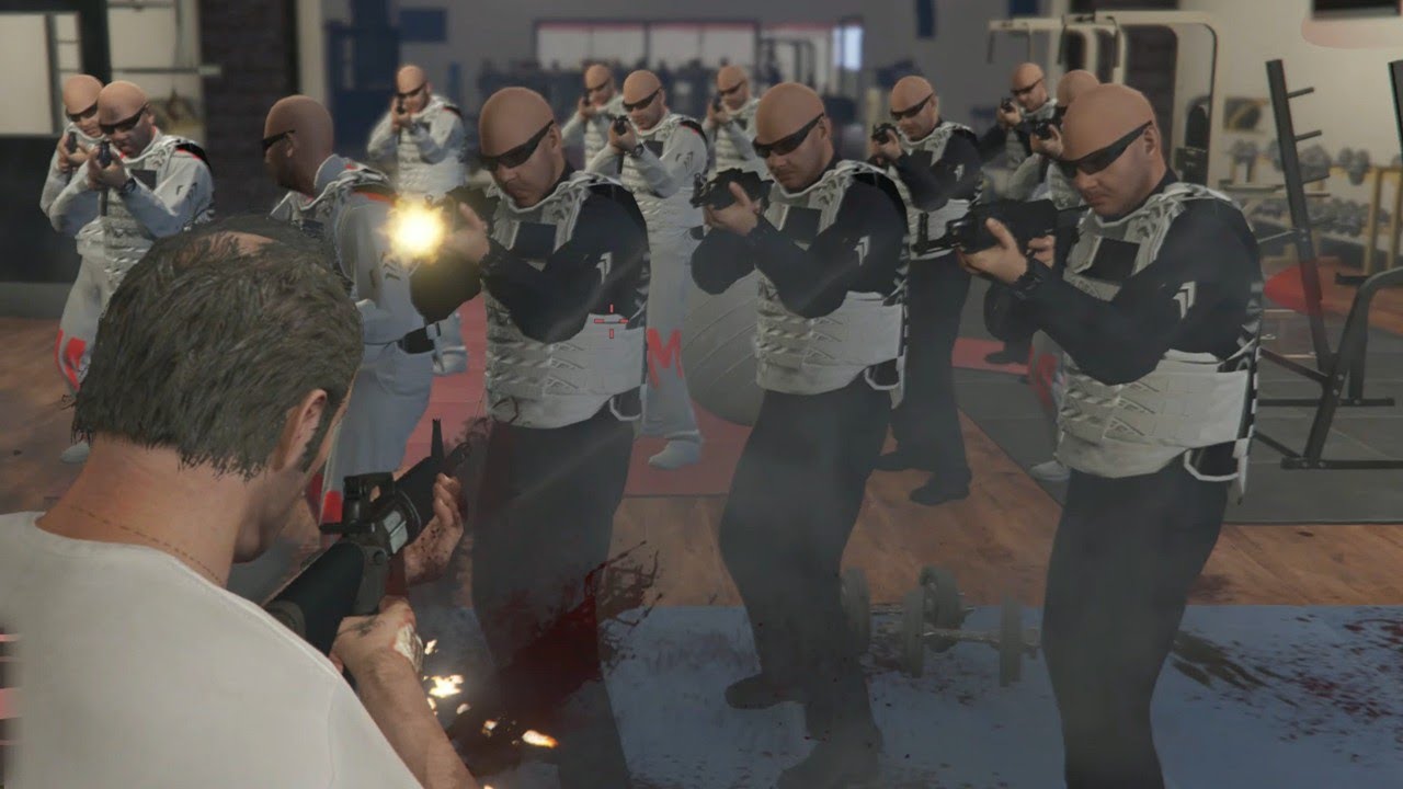 GTA 5 - Trevor rampage shootout + epic five star cop battle at Paleto ...