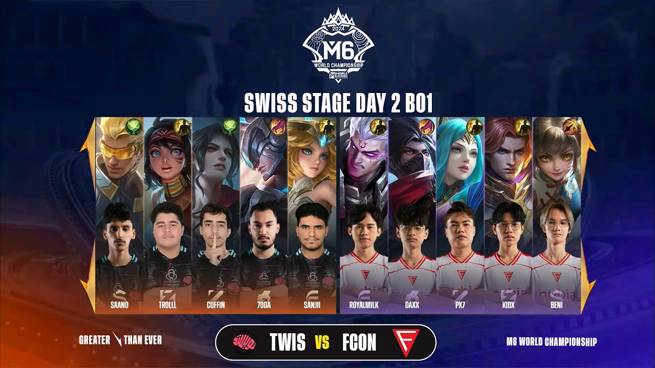 M6 MLBB Swiss Stage Day 2 Highlights: TWIS VS FCON - YouTube