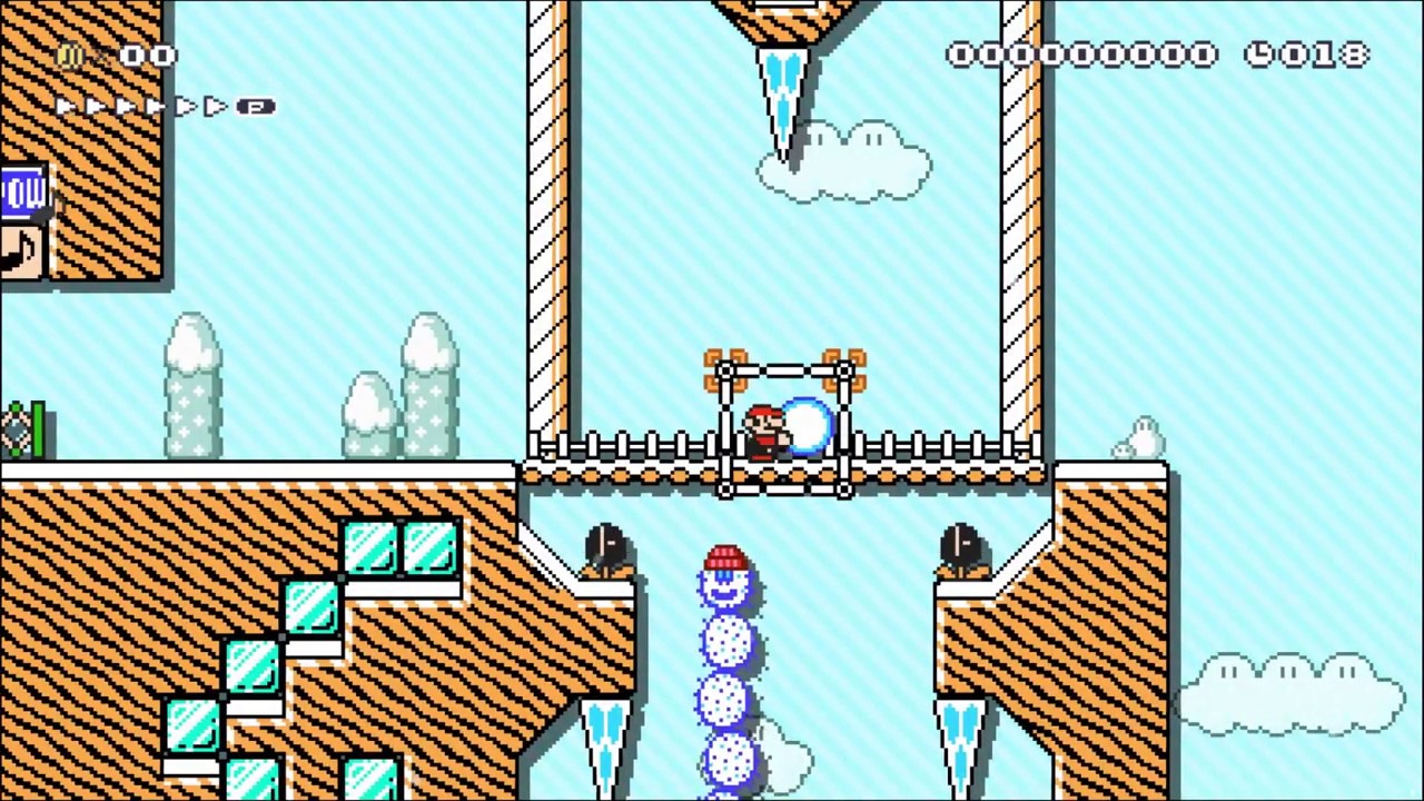 Snowy Snowy Speedrun - SMM2 by smokkfrite - YouTube