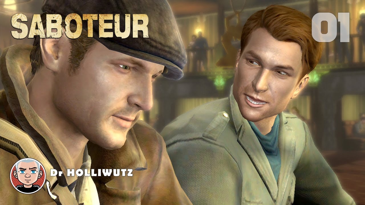 Saboteur Gameplay Deutsch 01 - Sean sprengt mit Luc ein Treibstofflager ...
