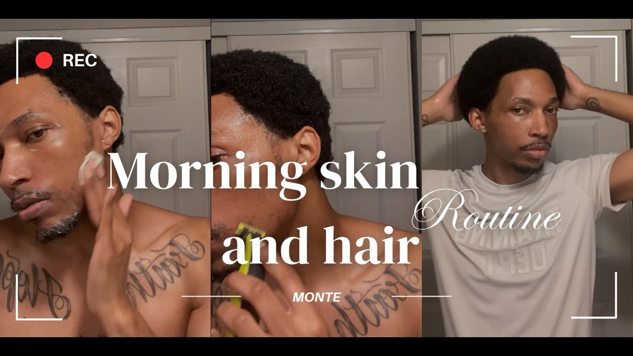 Morning skincare and afro routine - YouTube