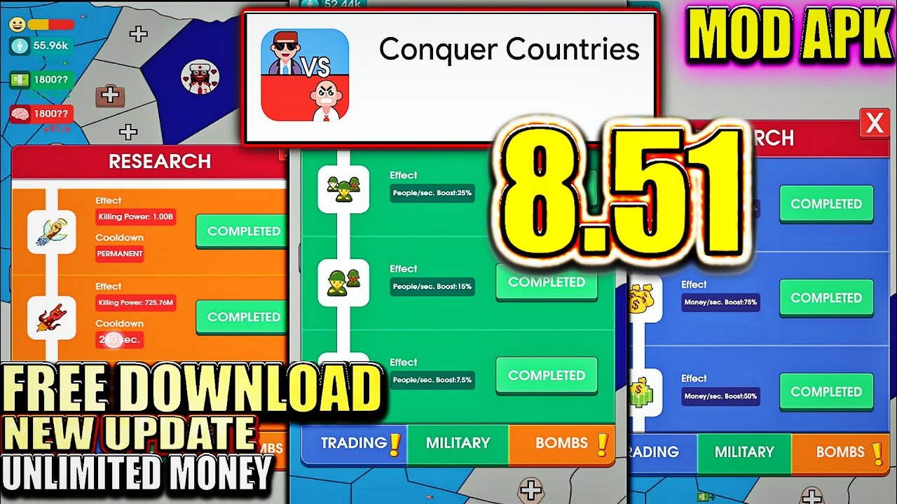 Conquer Countries 8.51 Mod Apk Unlimited Money | New Update 2024 | Free ...