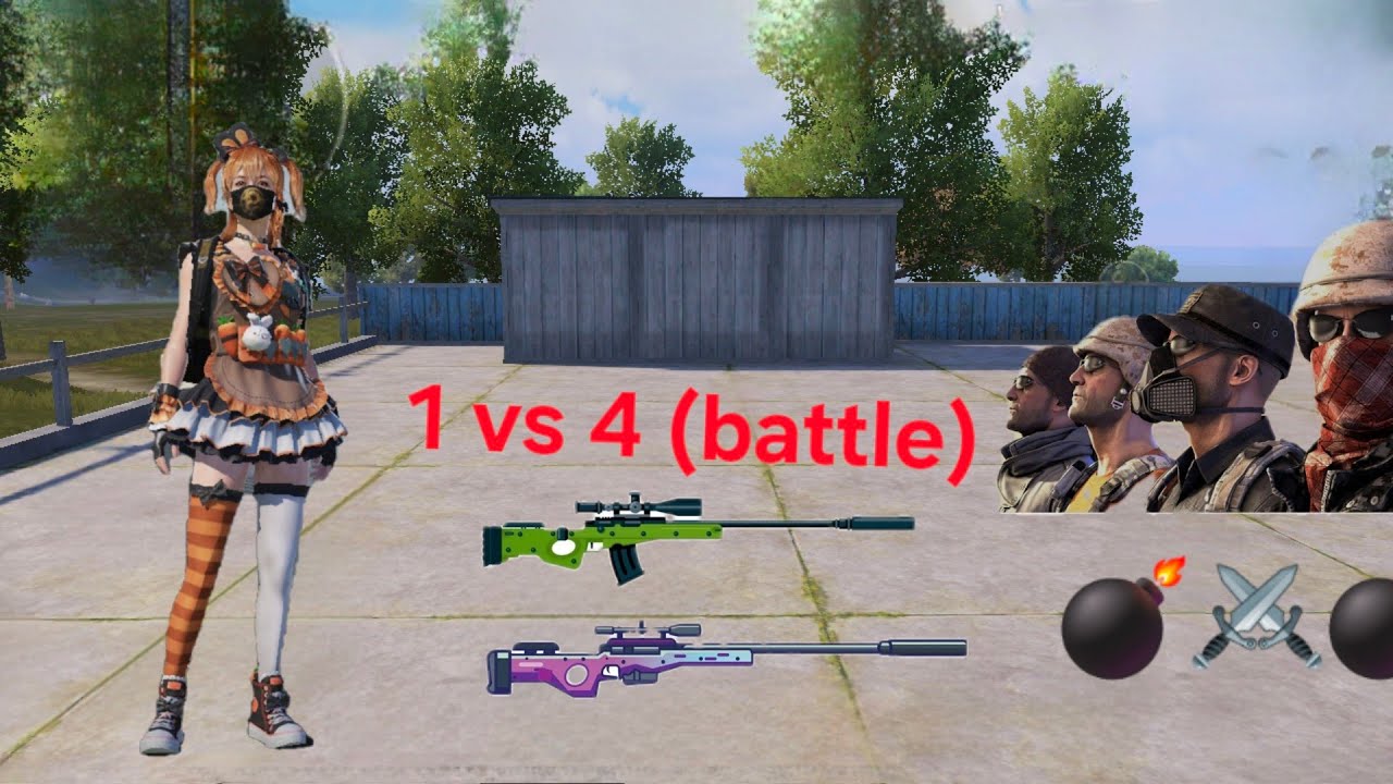 1 vs 4 battle ⚔️ - YouTube