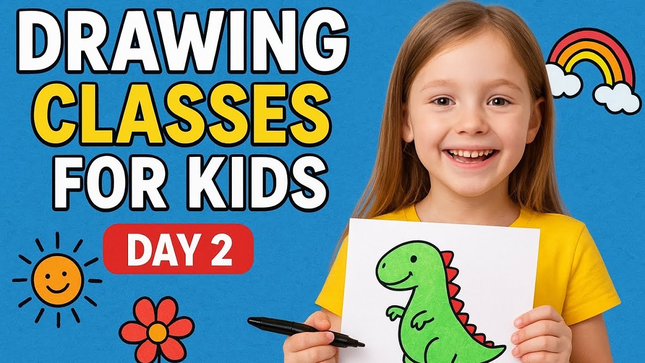 Drawing classes for kids || Day 2 #drawings #drawingclassesforkids ...