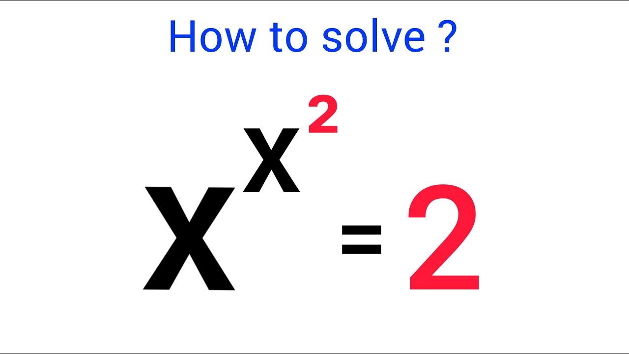 A Nice Exponents Problem • X=? - YouTube