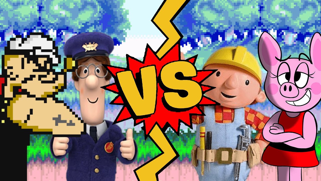 M.U.G.E.N Battles | Popeye/Postman Pat vs Peppa Pig/Bob the Builder ...