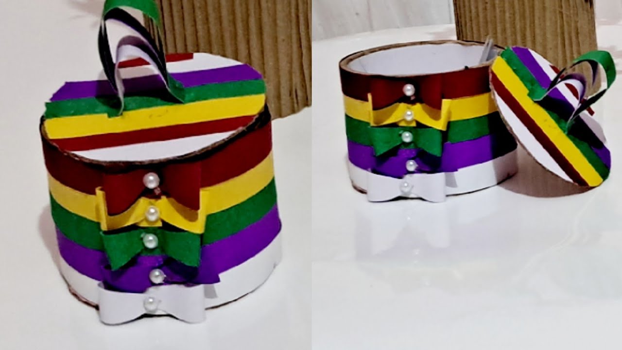 diy easy Paper craft Showpiece for decoration l Ornament paper basket ...