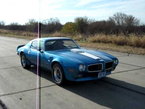 1972 Trans Am drive-by with new crossflow muffler - YouTube