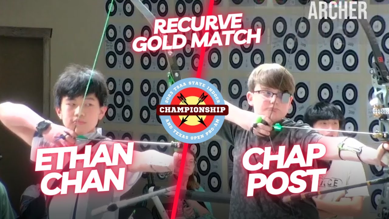 2023 Texas OPEN Youth Recurve Gold Match - Chap Post vs Ethan Chan - YouTube