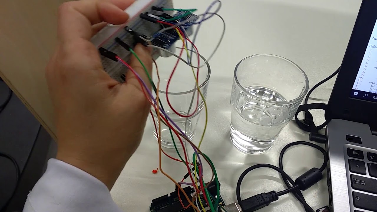 Ultrasonic sensor and buzzer - testing the code - YouTube