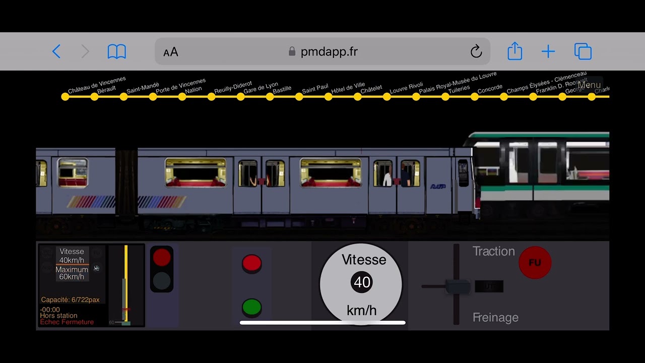 (V3) métro 1 RATP BOA - YouTube