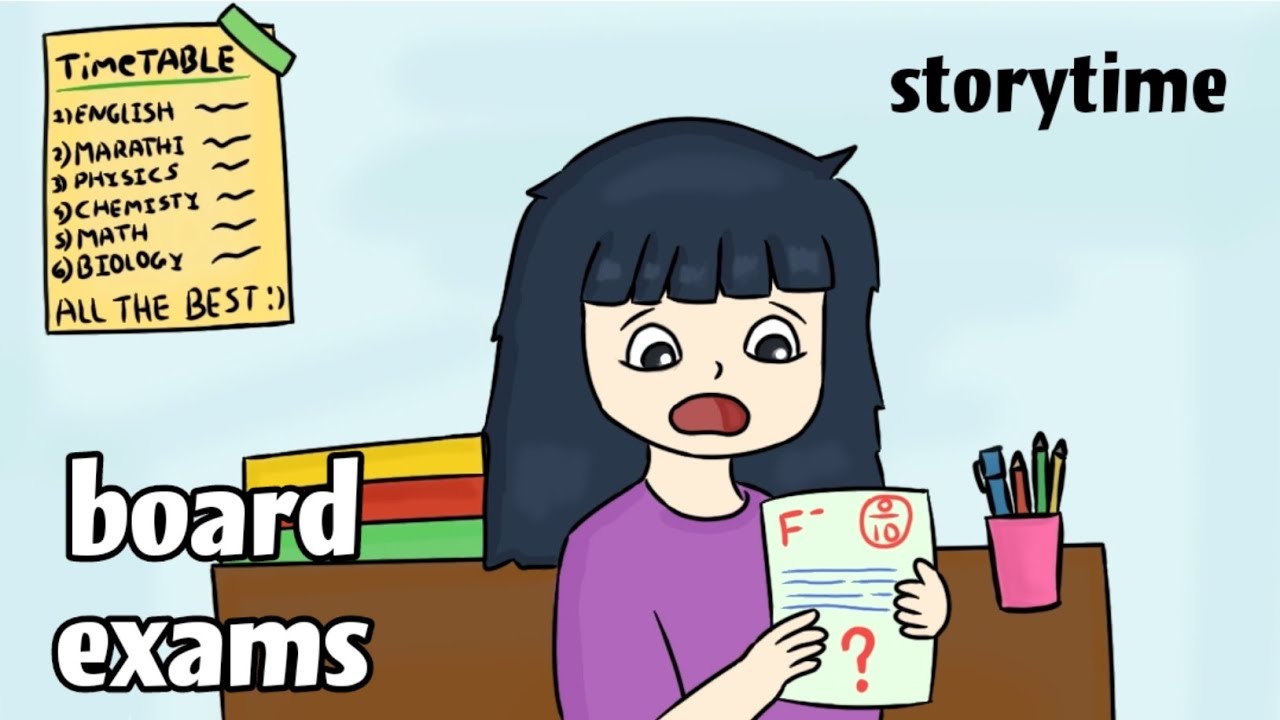 Board Exams storytime || my board exam experience| animation video ...