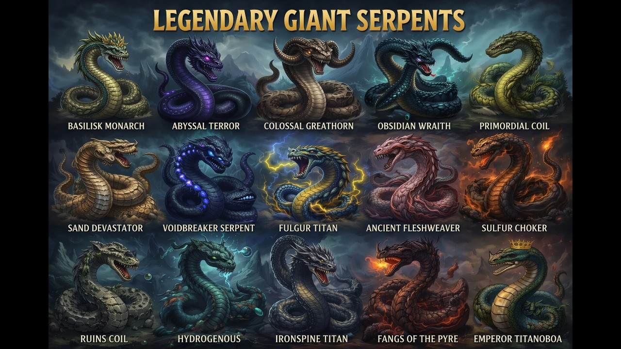 THE MOST DANGEROUS LEGENDARY SERPENTS IN MYTHOLOGY - YouTube