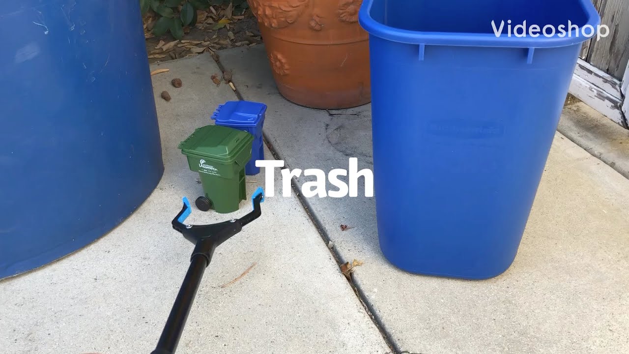 Trash and Recycle collection with my mini bins pt. 1 - YouTube