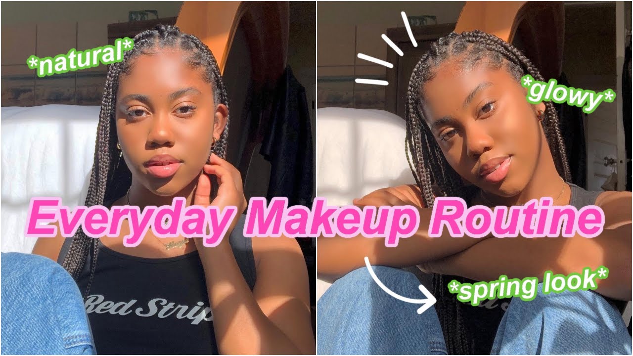 My natural everyday makeup routine for spring || 2021 - YouTube