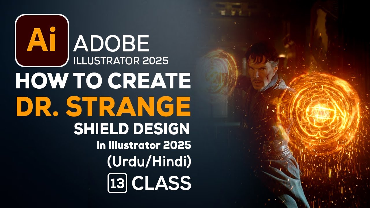 How to Create Dr. Strange Shield Design in Adobe Illustrator 2025 ...