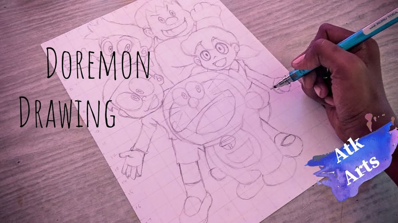 Doremon Drawing | Outline | Atk Arts - YouTube