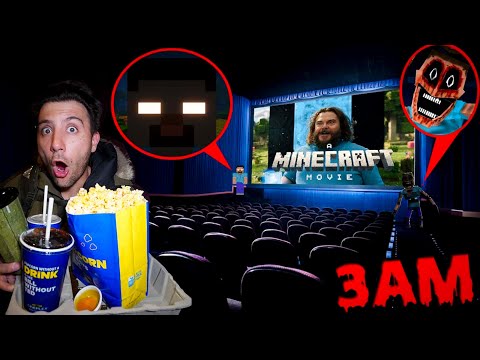 DO NOT WATCH A MINECRAFT MOVIE AT 3AM! *MIMICER, STEVE.EXE, ENDERMAN & CREEPER FOLLOWED ME HOME*
