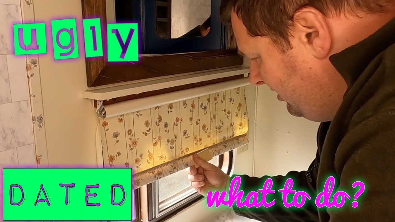 How to replace an old tacky bathroom curtain in your classic coachman ...