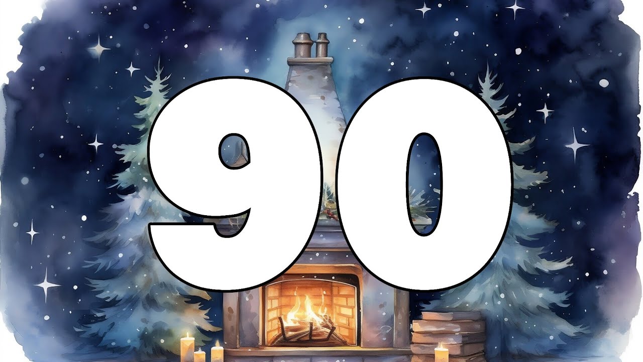Christmas Fireplace Countdown Timer 90 seconds - YouTube