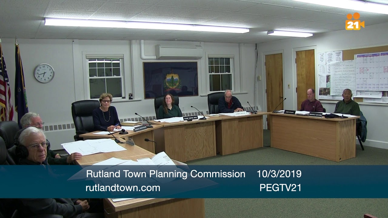 Rutland Town Planning Commission - October 3, 2019 - YouTube