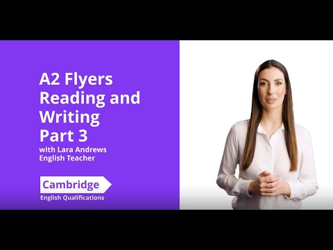 A2 Flyers Reading and Writing Part 3 - YouTube
