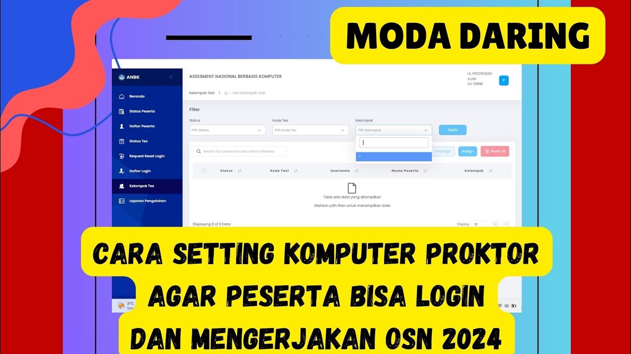CARA SETTING KOMPUTER PROKTOR OSN 2024 - APLIKASI OSN 2024 - YouTube