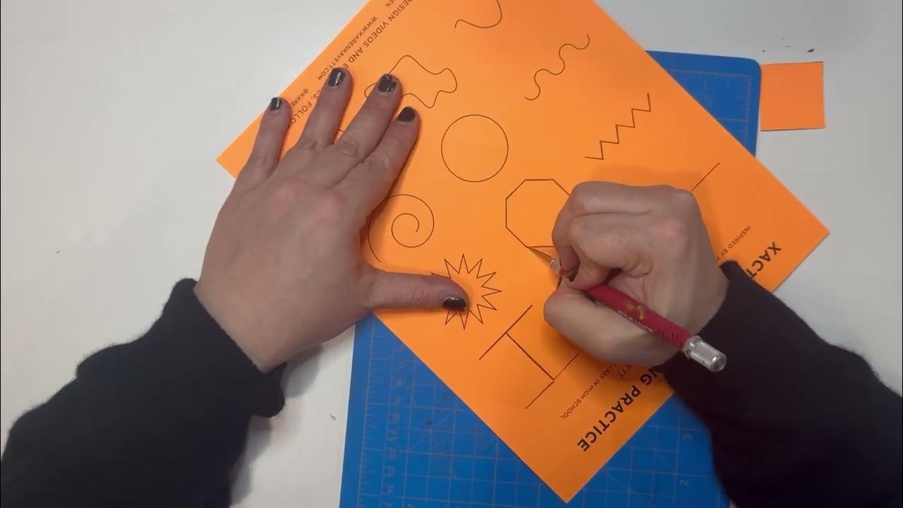 Cutting with an xacto knife part 1 - YouTube