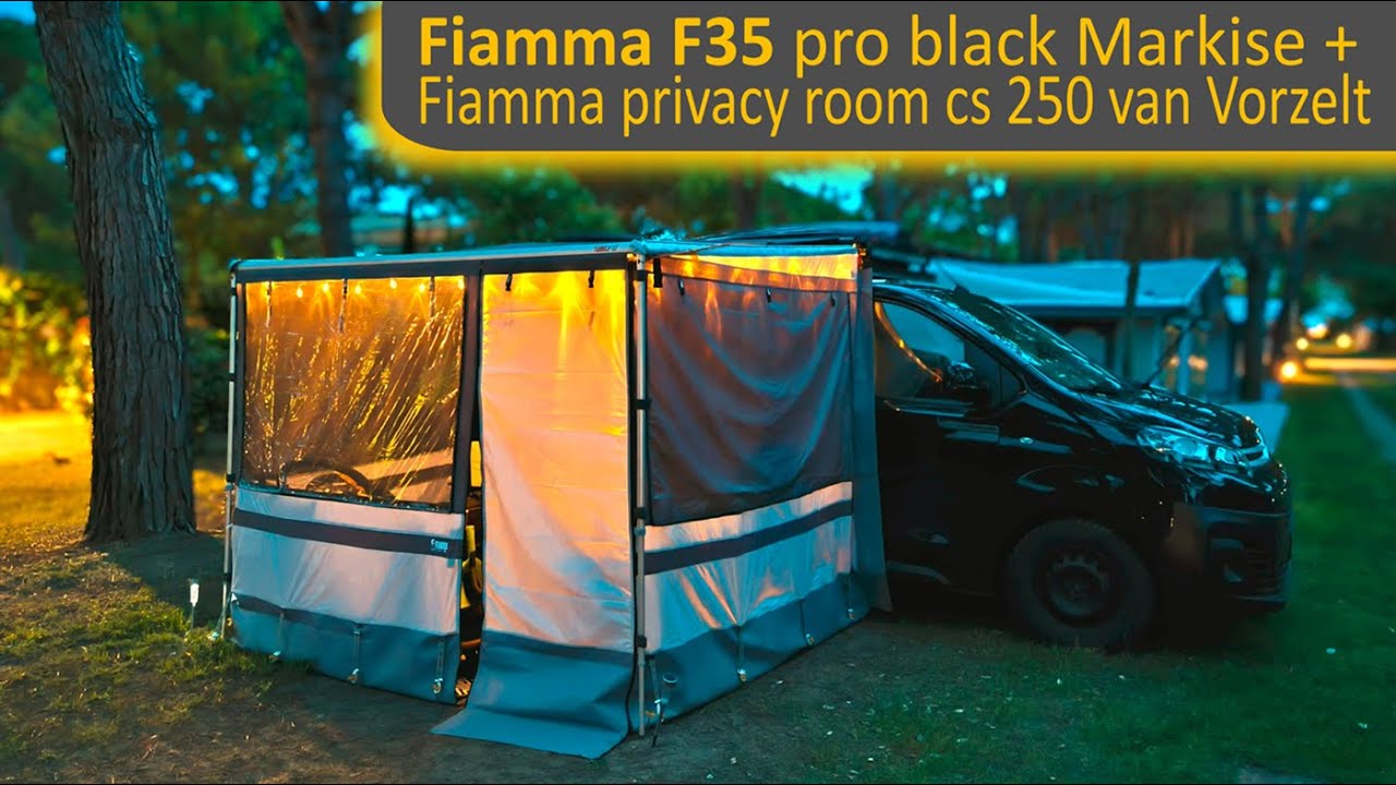 Fiamma F35 pro black Markise + Fiamma privacy room cs light 250 Van ...