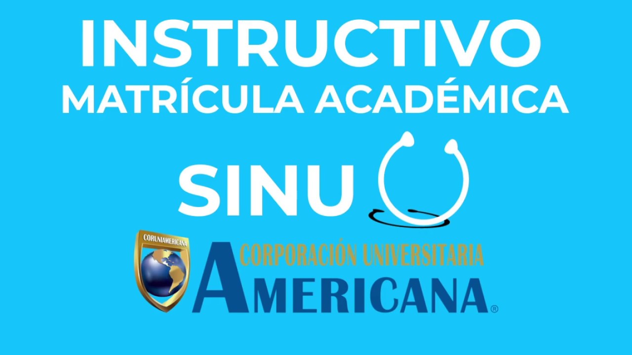 Tutorial matrícula Académica Sinu - YouTube