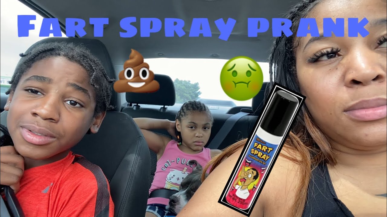 Fart spray prank on the kids while we vlog (must watch) - YouTube