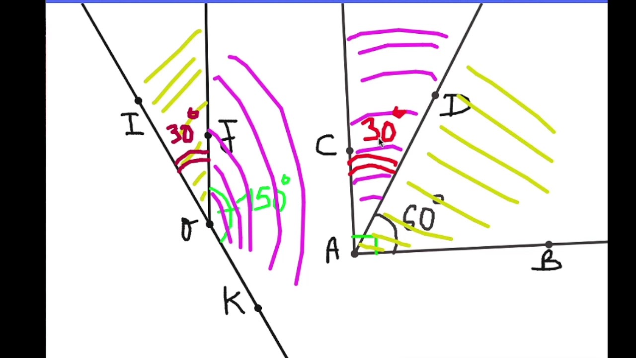 cours des angles 1er AC seance6 - YouTube