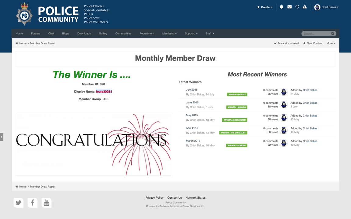 Monthly Member Draw - August 2015 - YouTube