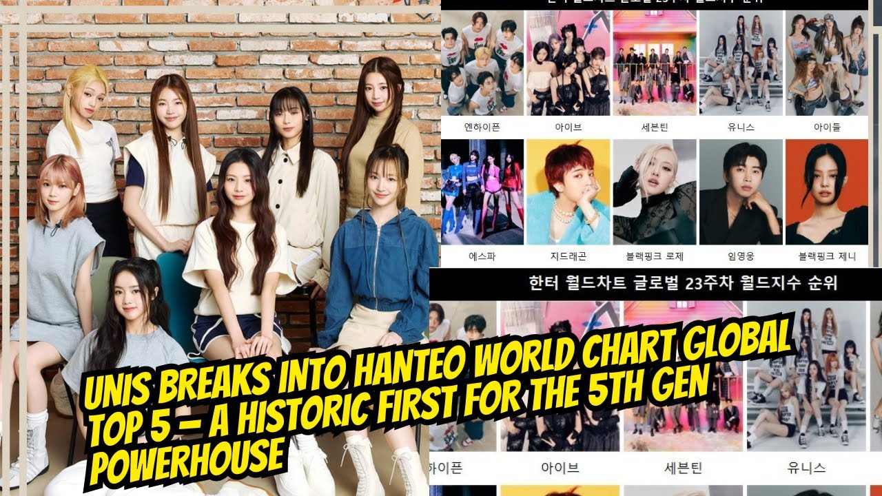 UNIS Ranked No. 4 into Hanteo World Chart Global under Enhypen, Ivy and ...
