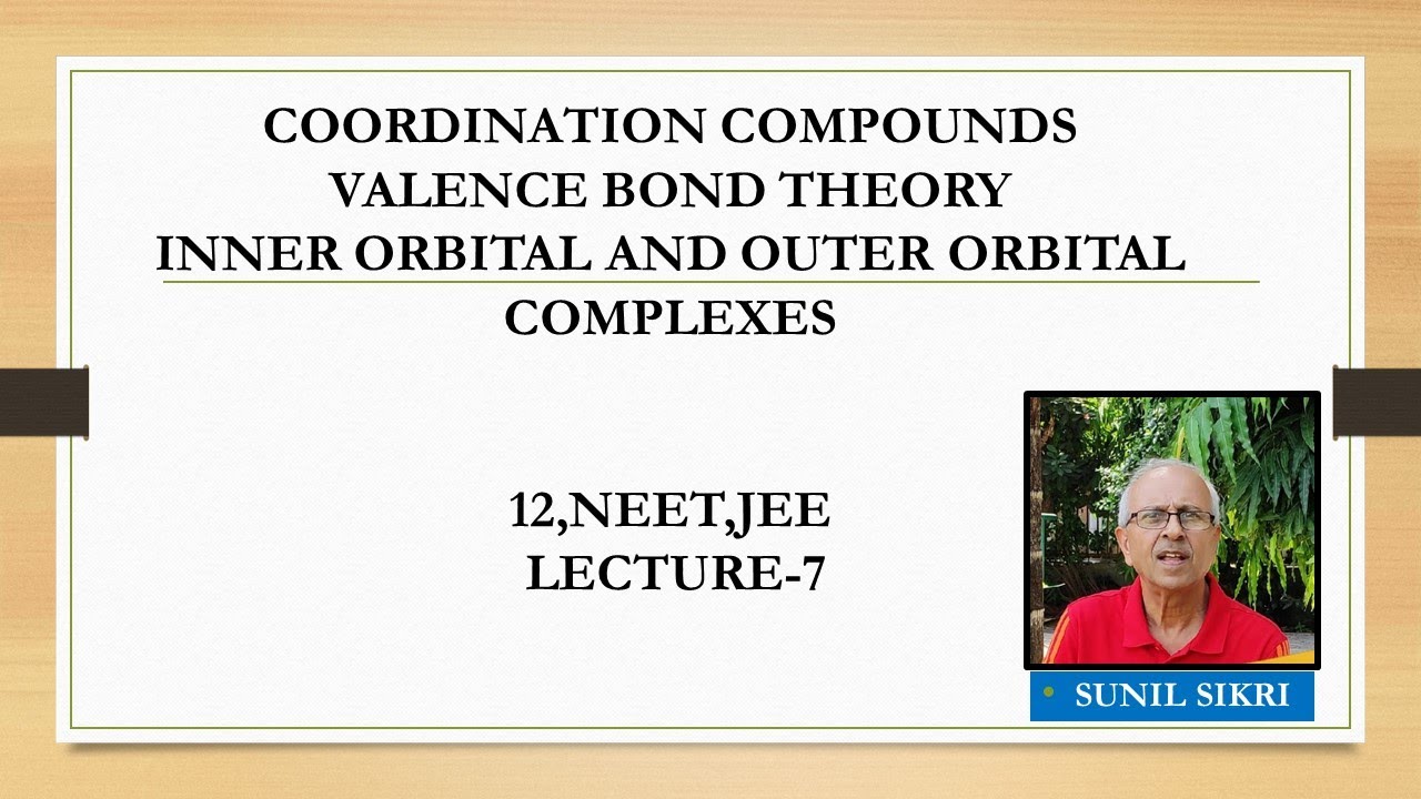 COORDINATION COMPOUNDS|L-7|VALENCE BOND THEORY|INNER ORBITAL AND OUTER ...