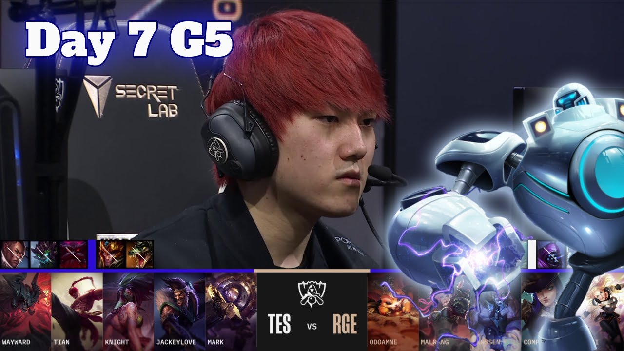 TES vs RGE | Day 7 LoL Worlds 2022 Main Group Stage | Top Esports vs ...